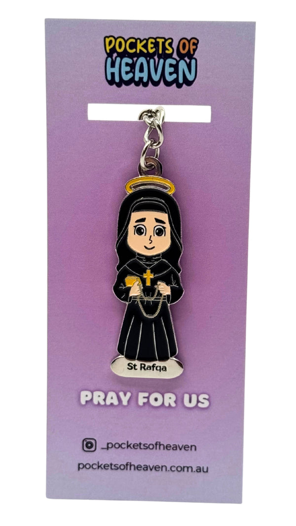 St Rafqa Keyring – Pockets of Heaven